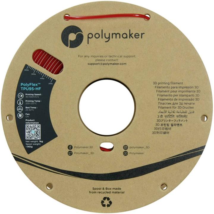 Polymaker PolyFlex TPU-95A High Speed Transluzent Rot 2,85 mm 1000 g ...