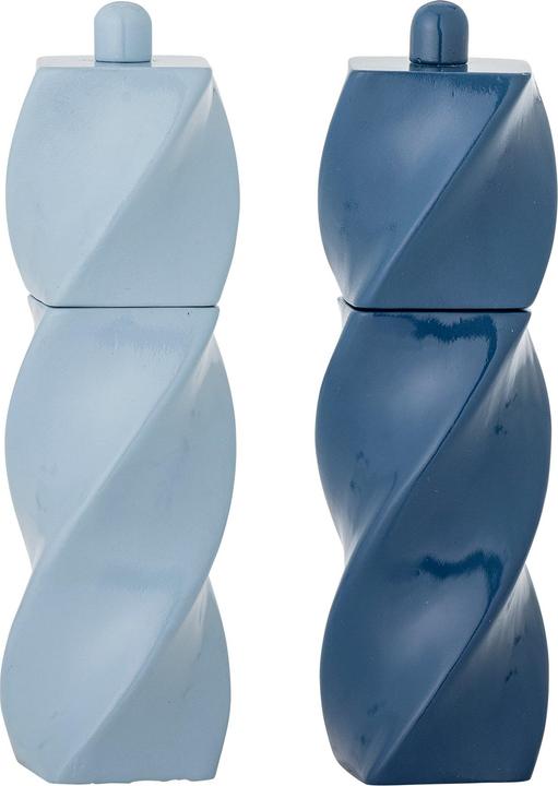 Bloomingville - Riley Salt & Pepper Mill - Blue - Rubberwood - Galaxus