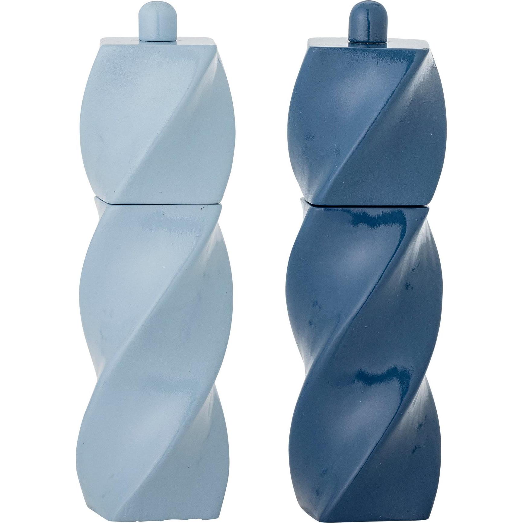 Bloomingville - Riley Salt & Pepper Mill - Blue - Rubberwood - Galaxus