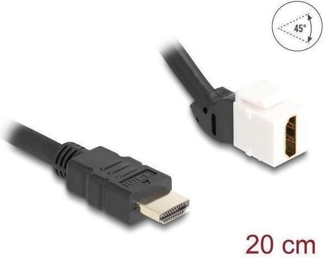 Delock Keystone module cable HDMI plug to socket 45° win - Digitec