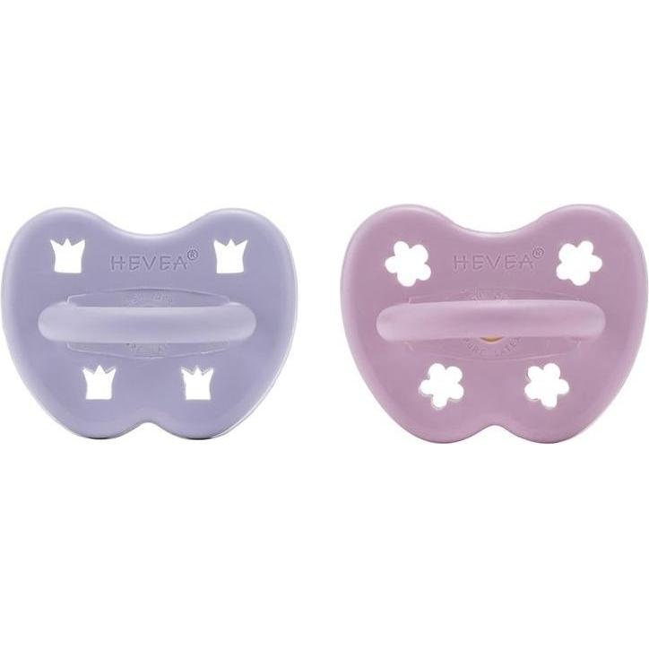 Hevea Confezione da 2 ciucci in gomma naturale, Dusty Violet + Light ...