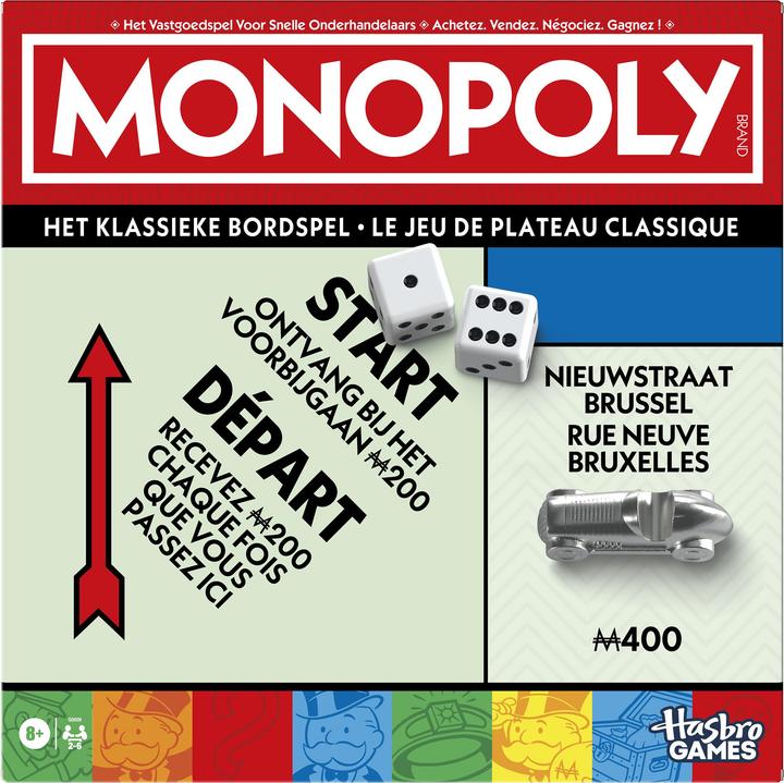 Hasbro Monopoly, board game with storage box and large pieces - Swedish ...