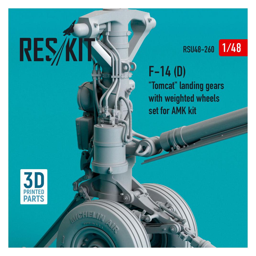 ResKit F-14 (D) Tomcat landing gears with weighted wheels set for AMK ...