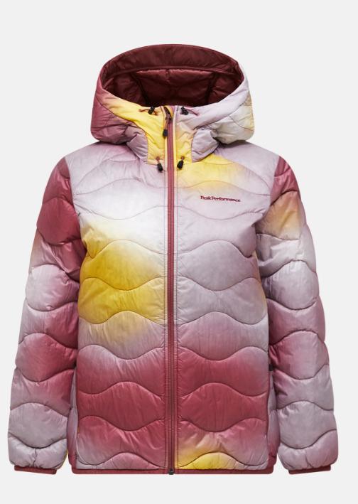 Peak Performance Helium AOP Down Hybrid Hood Damen, AOP/Wild Rouge, S