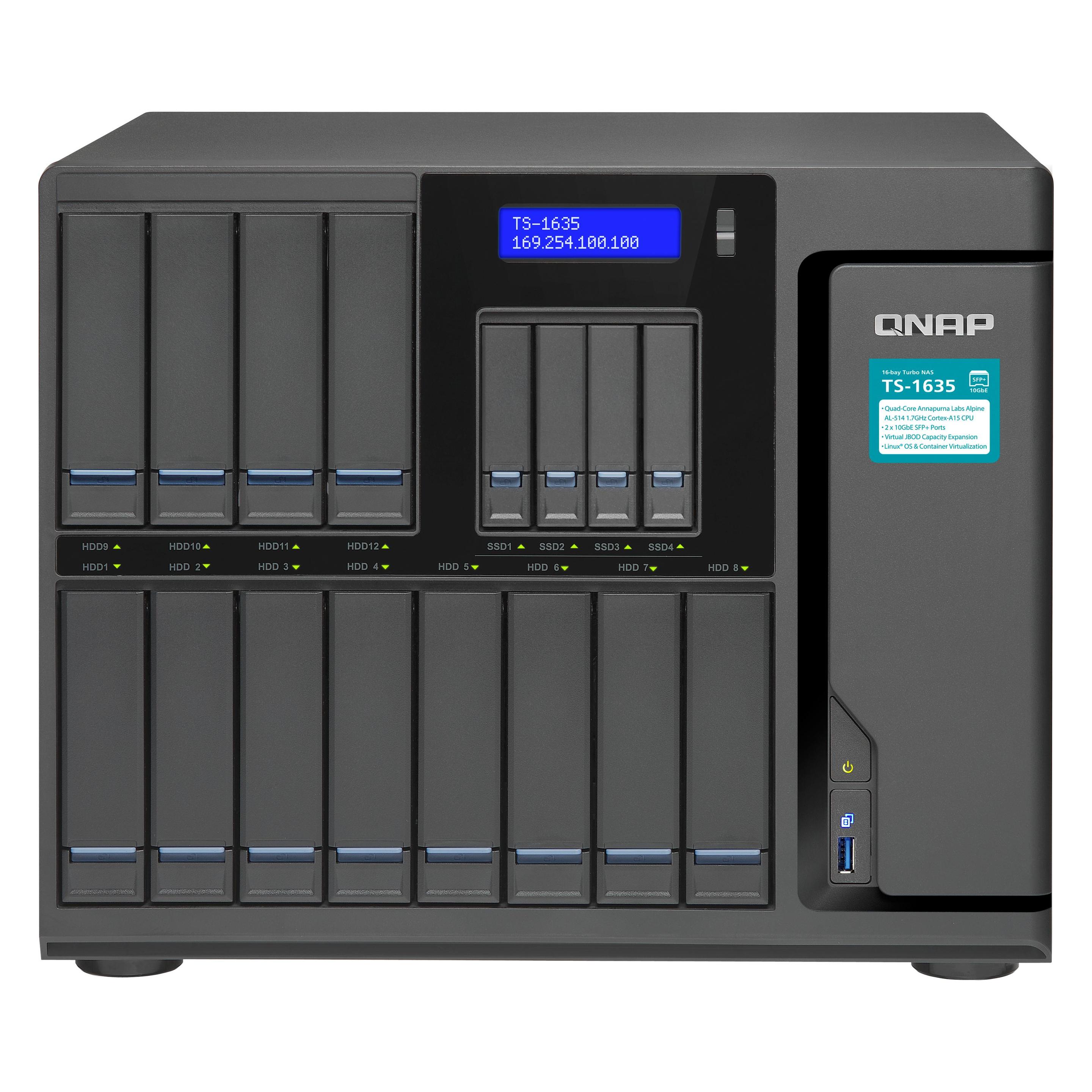 QNAP TS-1635-4G, 16-Bay, SATA DDR3, RAID 0, 1, 5, 6, 10, Tower - Galaxus