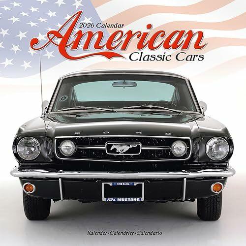 Various Publishers American Classic Cars Calendar 2026 Square Car Wall ...