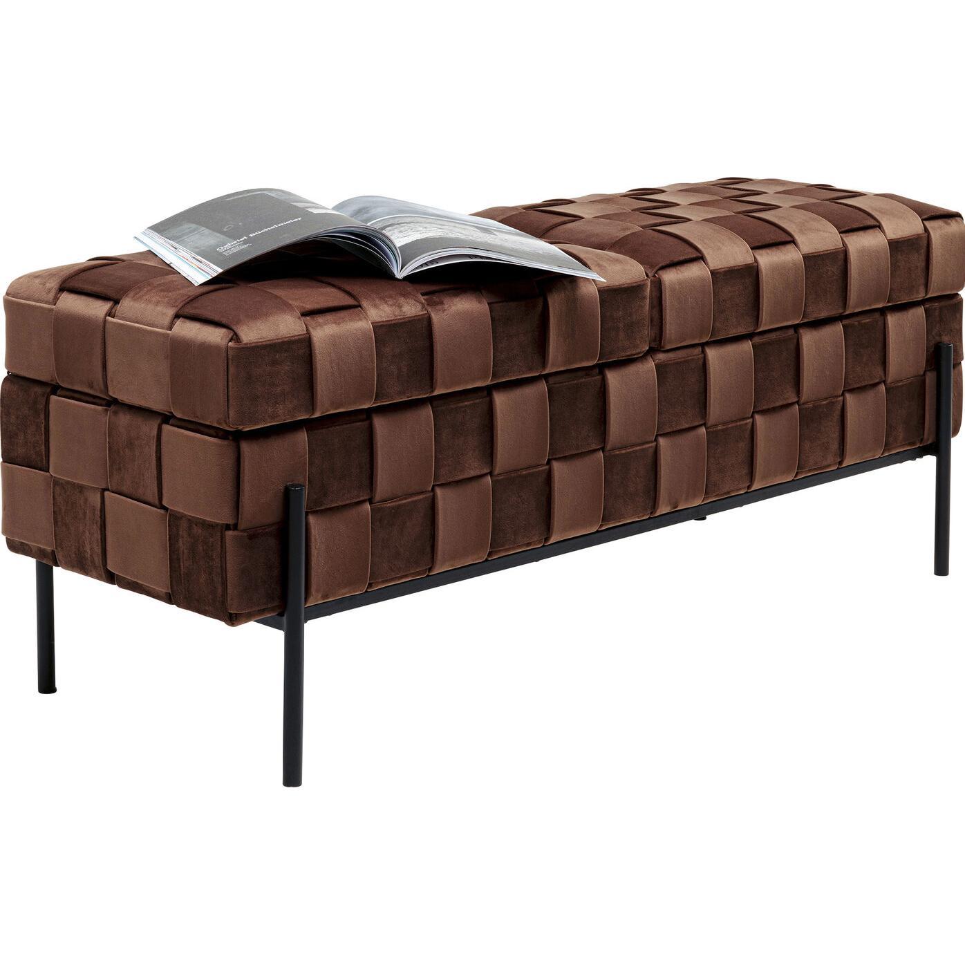 Kare Design Truhenbank Weave Mocca 121cm - kaufen bei Galaxus
