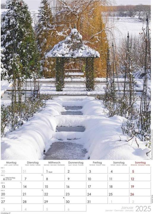 Alpha Edition Traumgärten 2025, 29,7x42cm, Bildkalender mit schönen ...