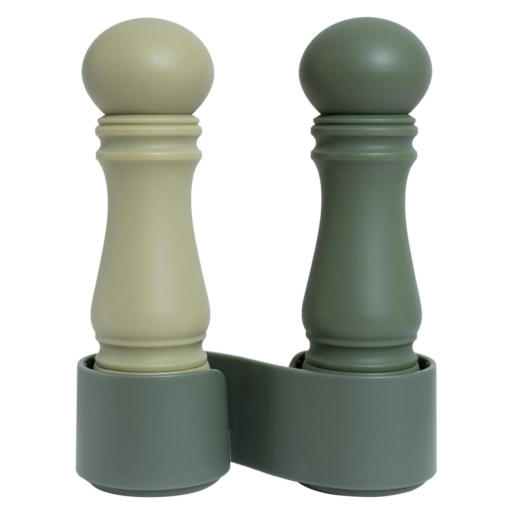 Crush Grind Salt and pepper mill Mini Grinder Set Parsley/Sage Green