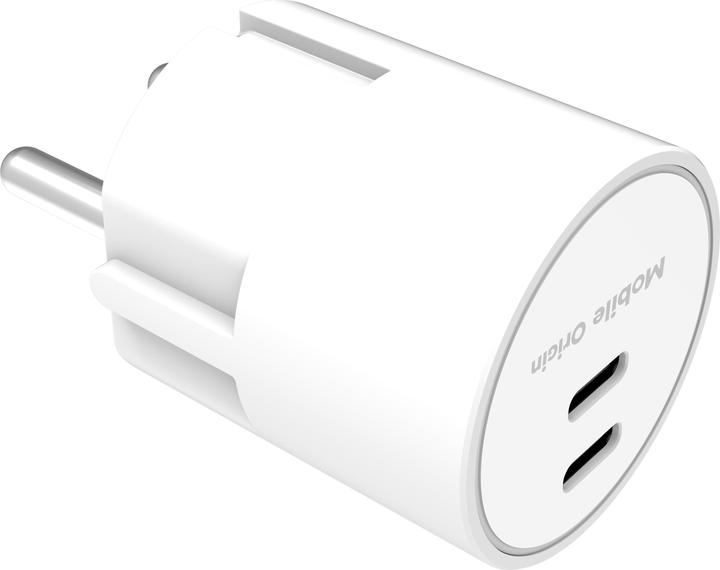 Mobile Origin 30W Charger Plug PW33 - 2x USB-C, white