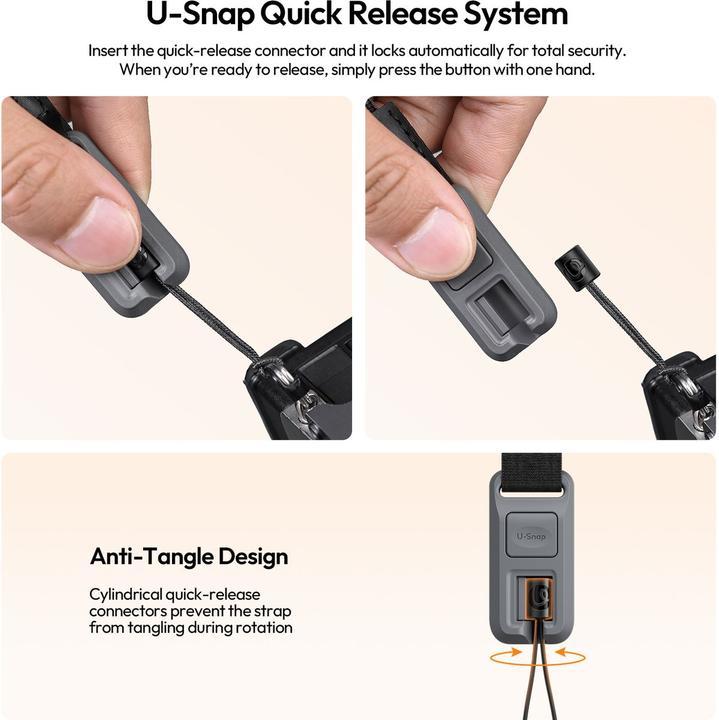 Ulanzi CSS2 U-Snap Lite Camera Strap - Shadow Black - Galaxus