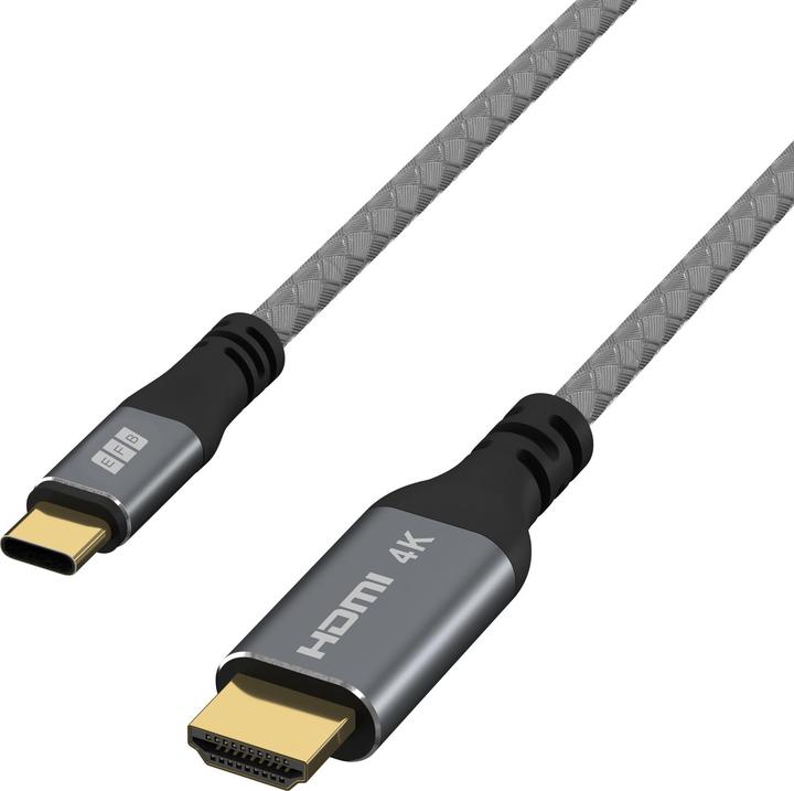 EFB Elektronik EFB USB-C to HDMI cable 4K30Hz 1.8m gray gold contacts ...