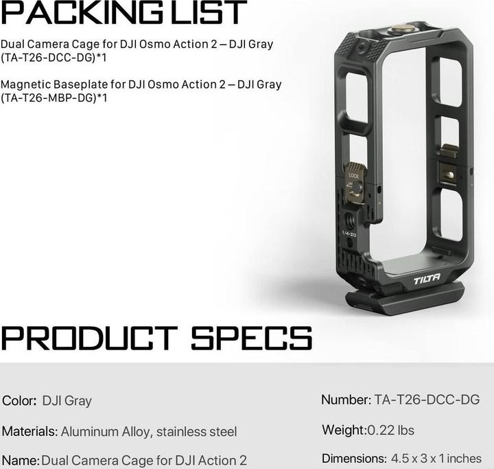 Tilta Dual Camera Cage for DJI Action 2 - kaufen bei Galaxus