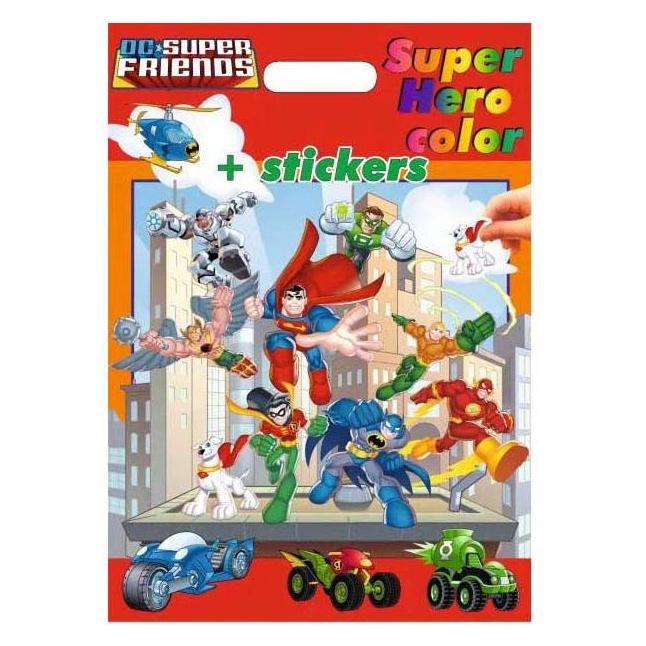 Boek Specials DC Superfriends Superhelden-Mal- und Stickerbuch - Galaxus