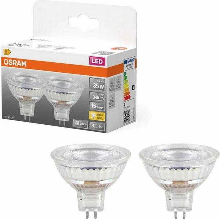 Osram LED Leuchtmittel LED STAR MR16 12 V 3.4W 827 GU5.3 Warm weiss ...