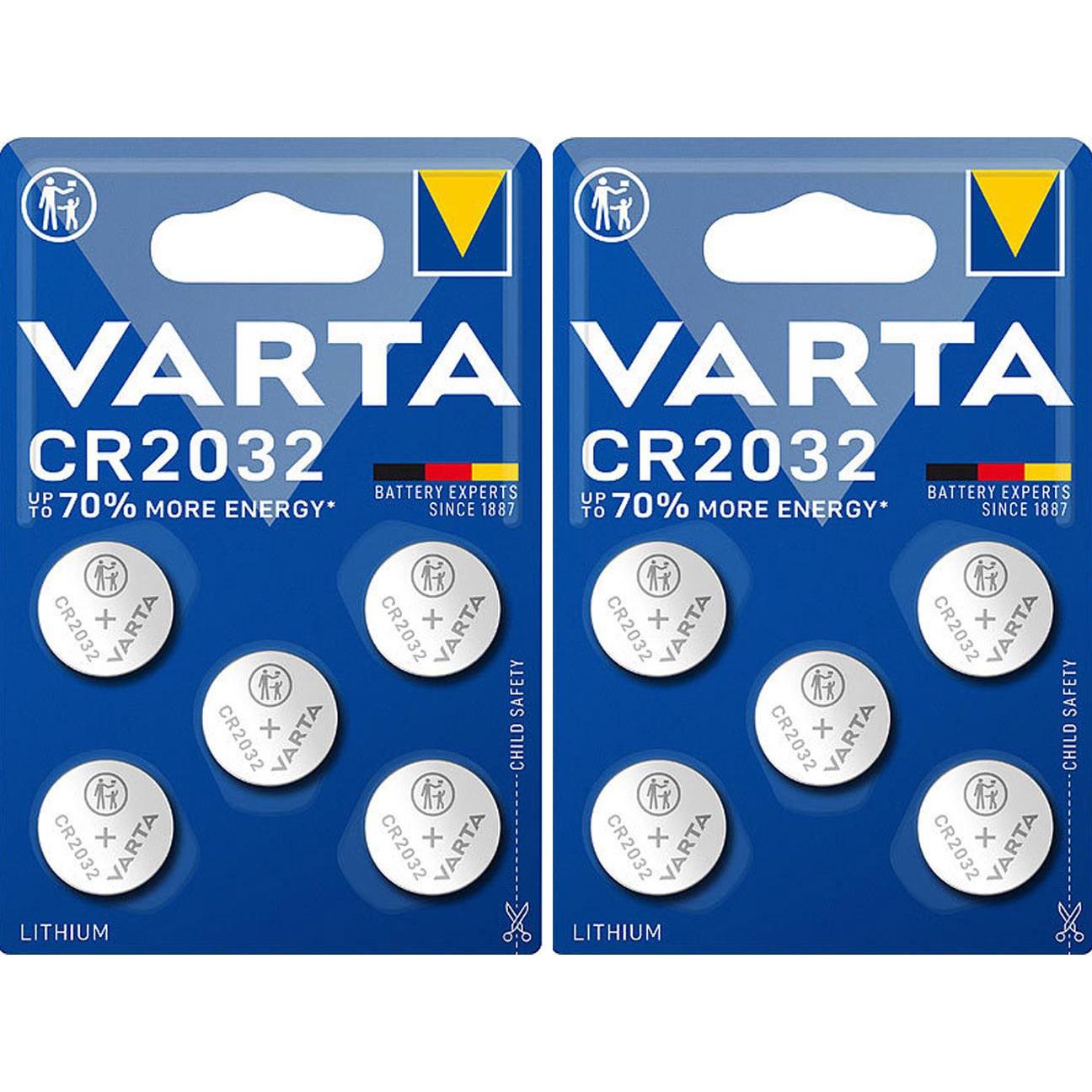 Varta Set of 2 lithium button cell batteries, CR2032, 3 volt, 230 mAh ...