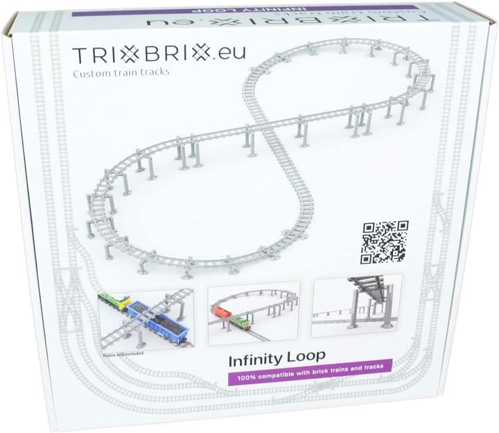 Trixbrix Stützpfeiler-Set für Lego City Züge, Infinity Loop