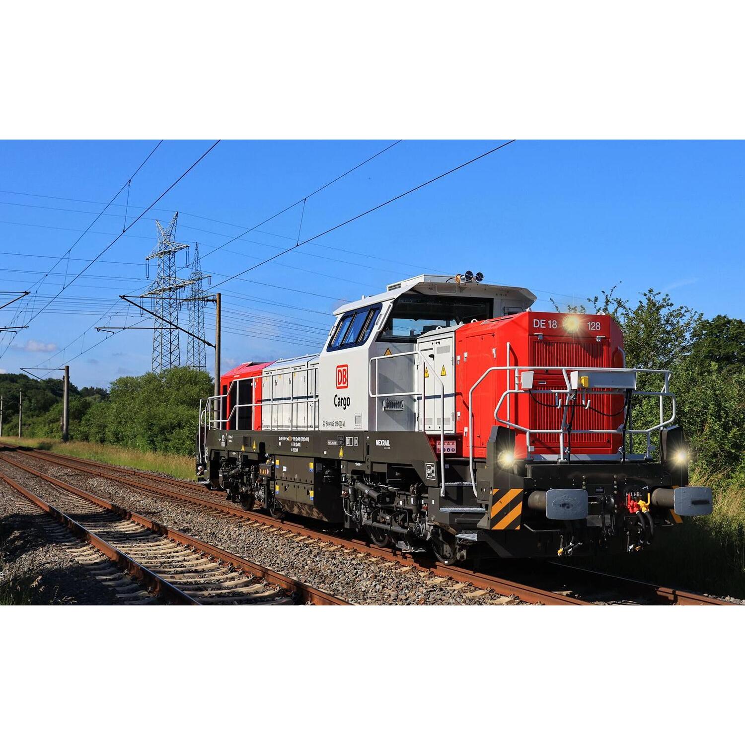 Rivarossi DB Cargo dieselelektrische Lokomotive Vossloh DE 18 rot/grau ...