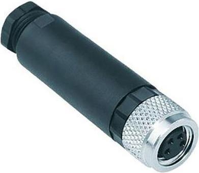 RS PRO M8 connector Socket for cable mounting, 4-pole 3.0A, screw ...