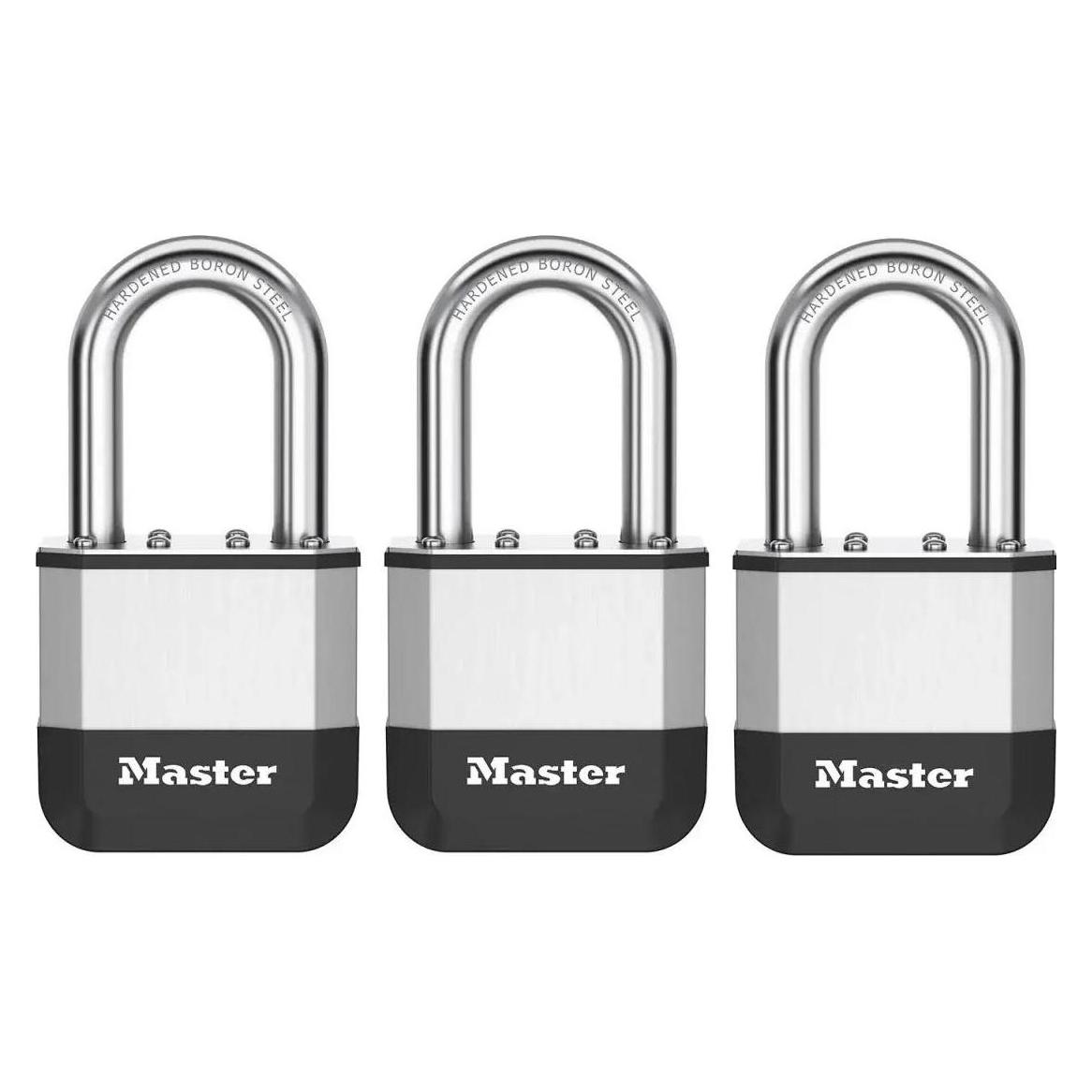 Master Lock Masterlock Vorhängeschloss Elite 45 mm 3er Silber