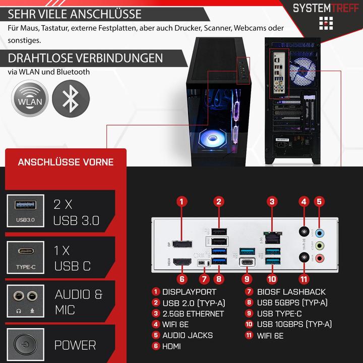 SYSTEMTREFF Gaming PC G244905 - kaufen bei Galaxus