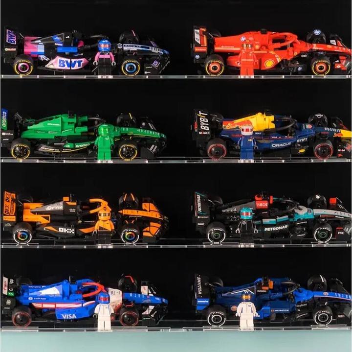 iDisplayit Acrylic wall display for 10 LEGO® Speed Champions F1 series ...