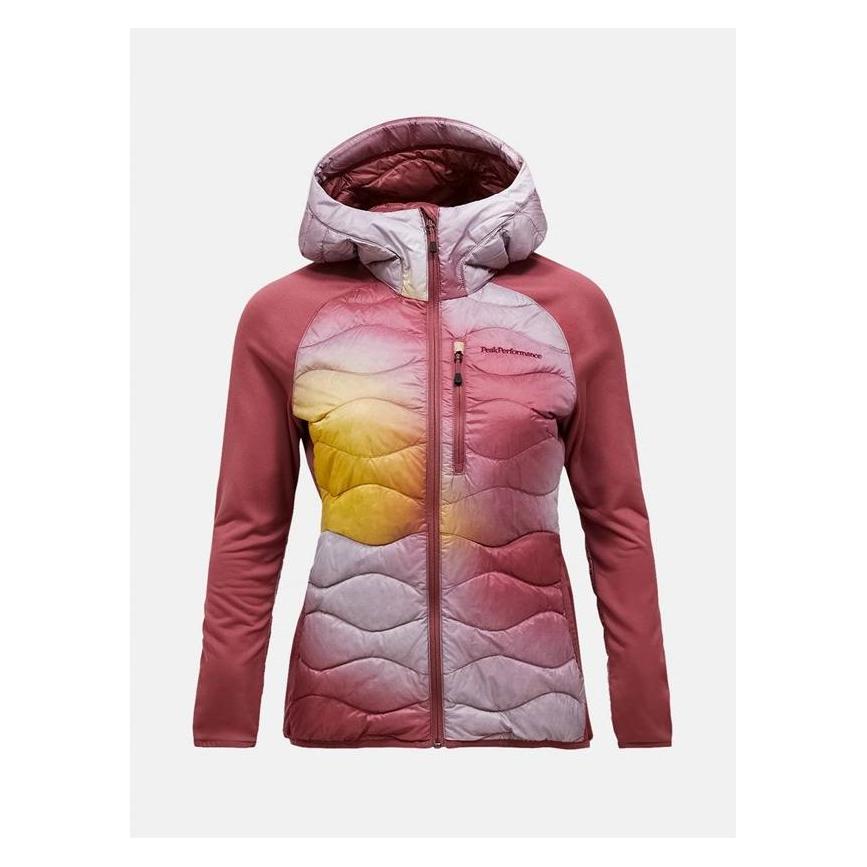 Peak Performance Helium AOP Down Hybrid Hood Damen, AOP/Wild Rouge, S