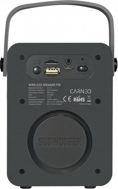 Carneo F90 FM rÃ¡dio, BT reproduktor, black/wood - kaufen bei Digitec
