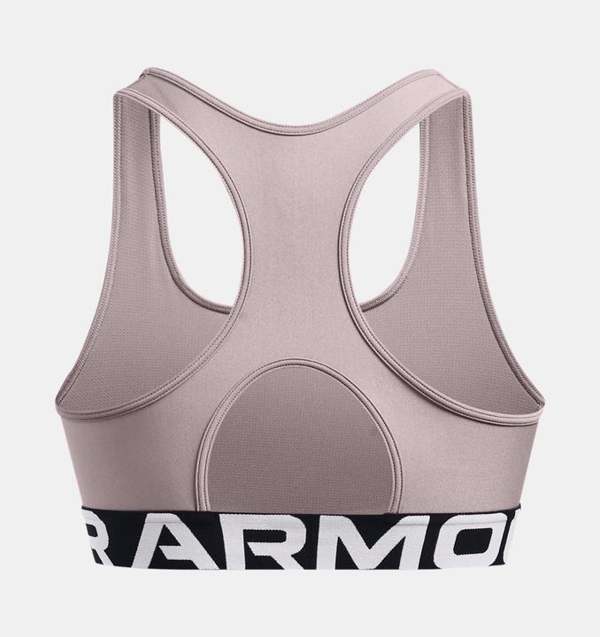 Under Armour Heatgear® Armour Mid Branded Sports Bra Gray Woman (S)