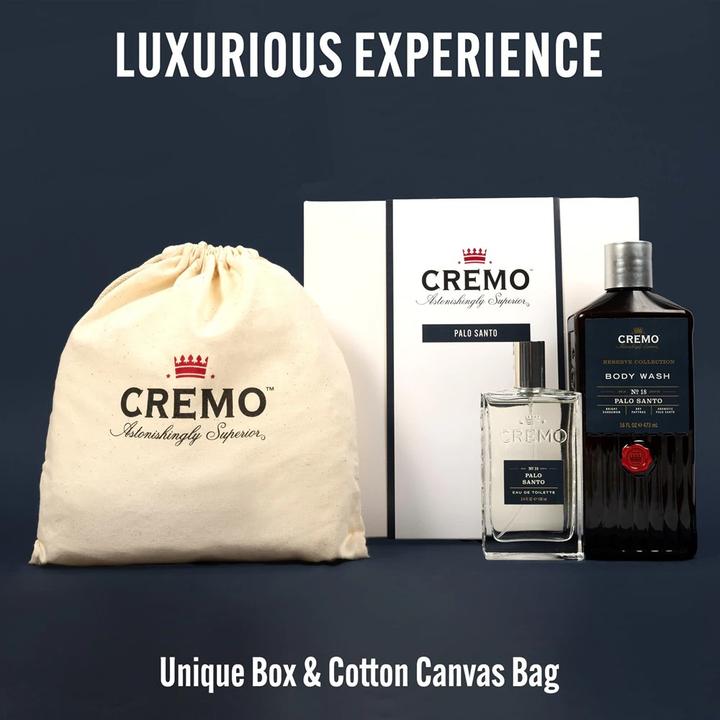 Cremo Palo Santo Gift Set for Men Eau de Toilette 100ml Body Wash 473ml ...