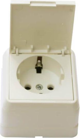Mutlusan Bron socket outlet with cover Surface-mounted white - Galaxus