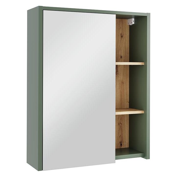 Vicco Badspiegelschrank Viola, Grün/Artisan, 60 x 75 cm mit offenen ...