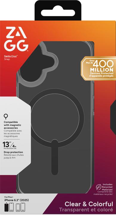 Zagg Case für Apple iPhone 17 Santa Cruz Snap jet black - Galaxus