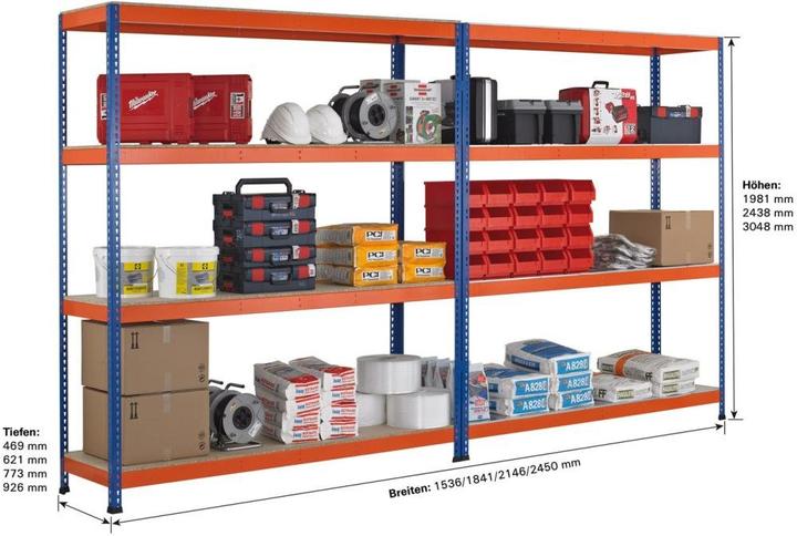 Schulte Lagertechnik Wide span rack Z1 with chipboard - buy at Galaxus