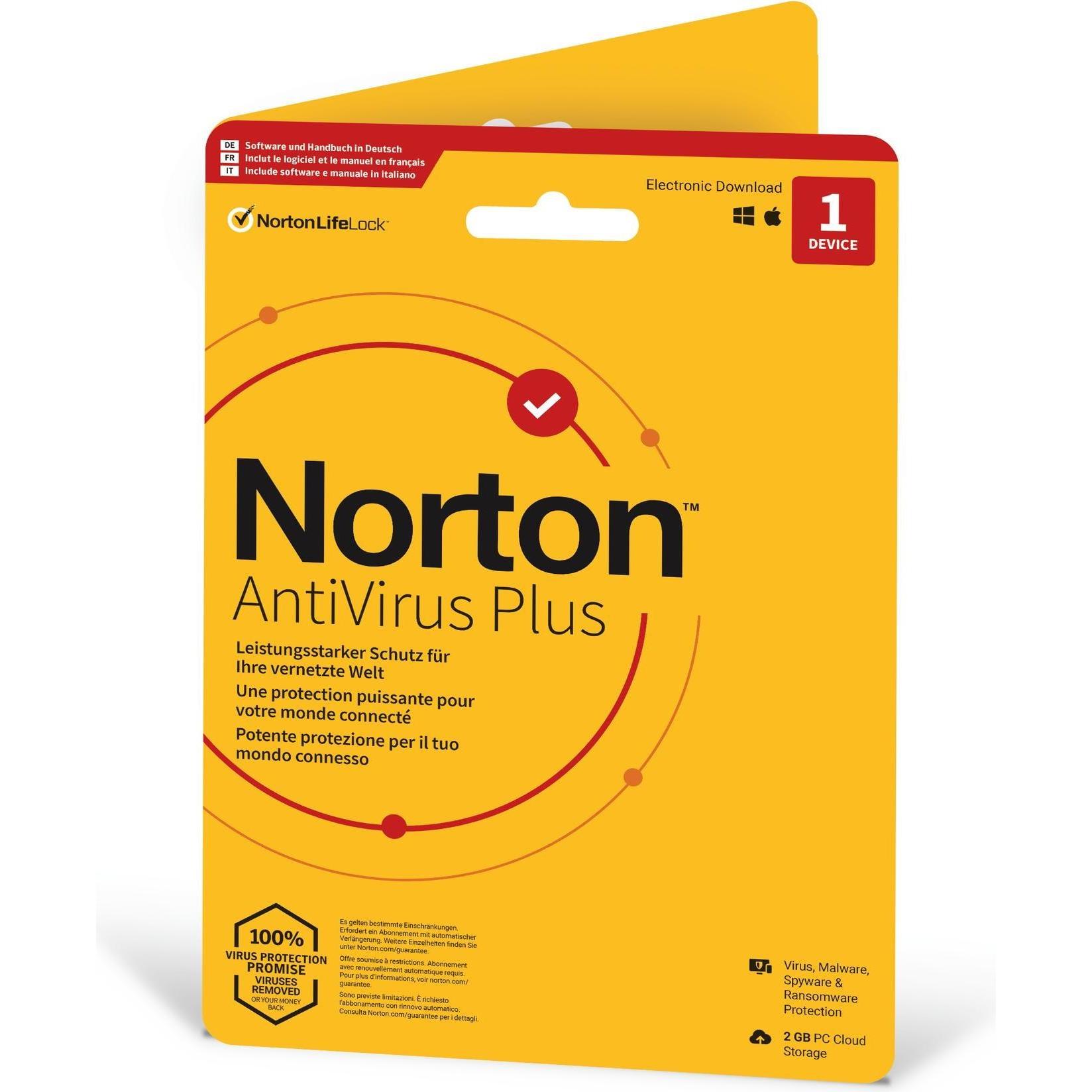 Norton AntiVirus Plus Sleeve, 1 year (1 User, 12 months)