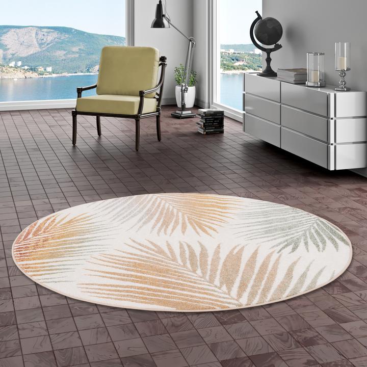 Pergamon Designer Teppich Faro Tropical Blätter Rund (200x200 cm) - Galaxus