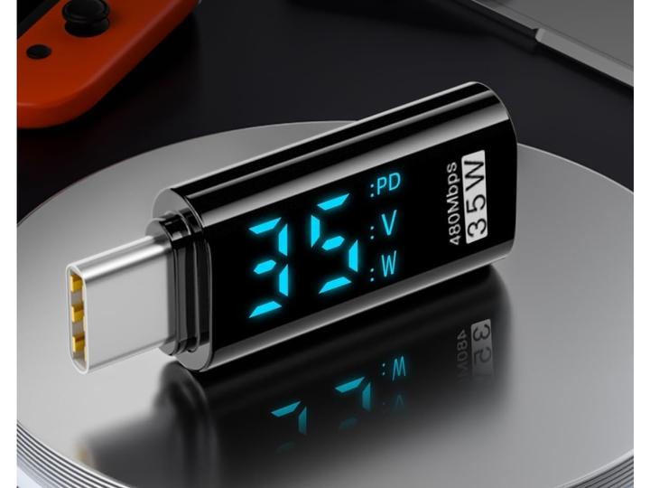 PowerGuard VoltCheck Lightning to USB-C Konverter LED Volt Watt Display ...