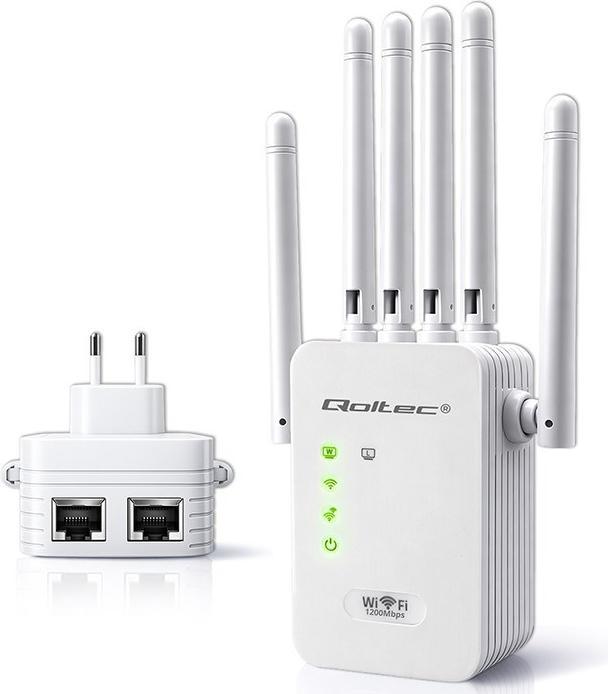 Qoltec Wzmacniacz sygnałuWiFi 6 | Repeater | Access Point | AX1200 | 6 ...