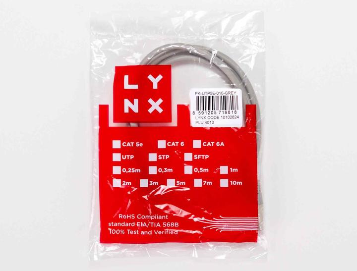 Lynx Cs LYNX patch cable Cat5E, UTP - 5m, šedý - buy at Digitec
