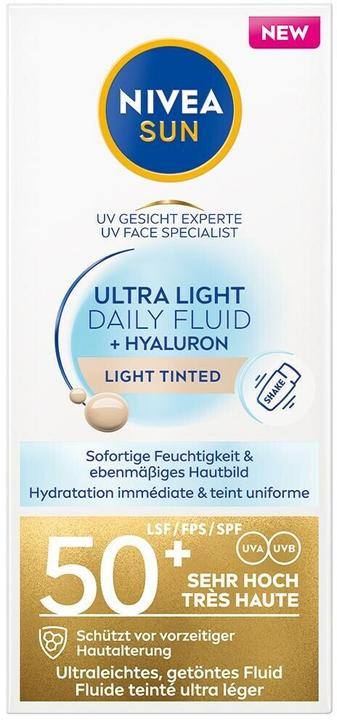 NIVEA UV Face Experte Ultra Light Daily Fluid Heller Hauttyp LSF 50 ...