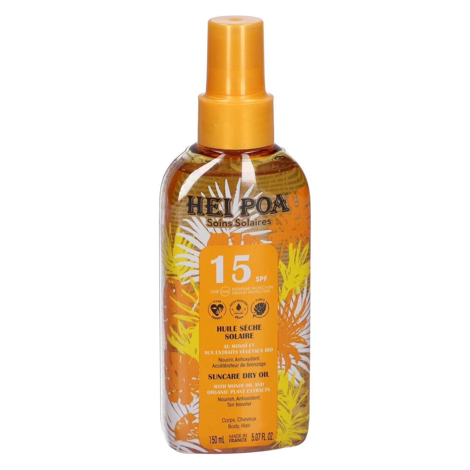 Hei Poa solaire monoï Öl water resistant SPF15 150 ml (SPF 15, 150 ml)