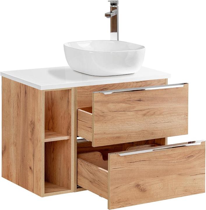 Petits-Meubles Waschtisch 80cm 2 Nischen April Holz und Weiss - Galaxus