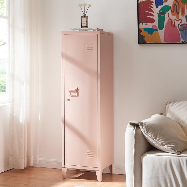 En.Casa Einzelspind Kurikka 137x38x38 cm Peachy Beige - Galaxus