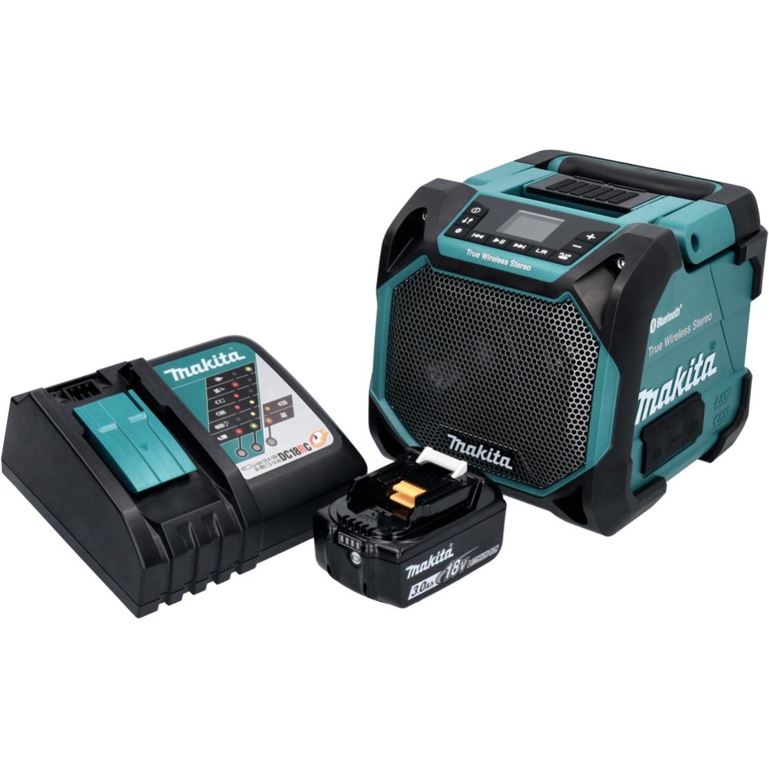 Makita DMR 203 RF1 Bluetooth Lautsprecher 12 V 18 V IP64 + 1x Akku 3,0 Ah + Ladegerät - Galaxus