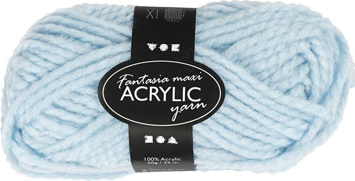 Creativ Company Fantasia Acrylic Yarn, L: 35 m, needle 9-10, light blue ...