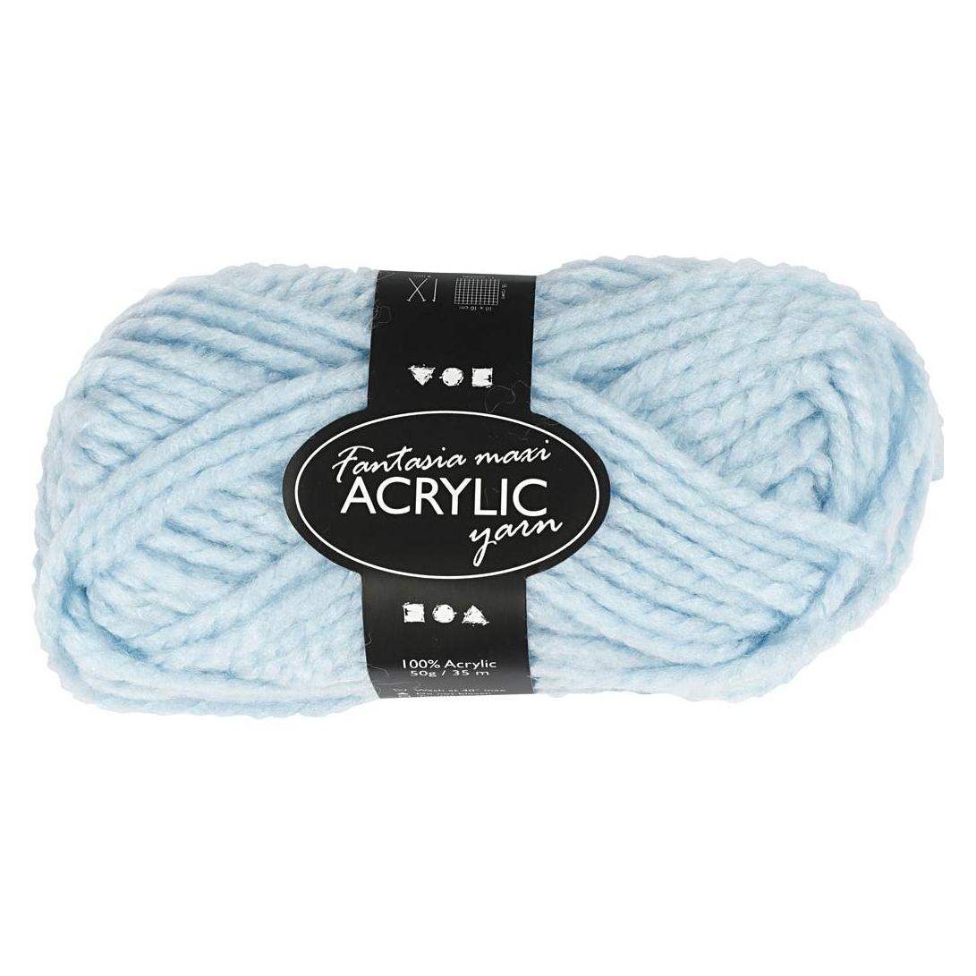 Creativ Company Fantasia Acrylic Yarn, L: 35 m, needle 9-10, light blue ...