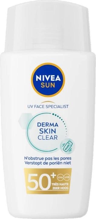 NIVEA Sun Derma Skin Clear Spf50 Face Fluid - 40 Ml (Sonnencreme ...