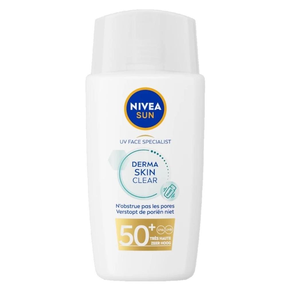 NIVEA Sun Derma Skin Clear Spf50 Face Fluid - 40 Ml (Sonnencreme ...