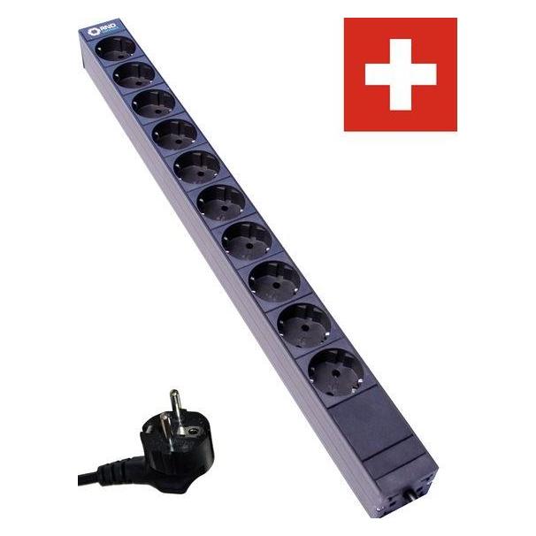 RND Steckdosenleiste 10x Steckdose Typ F (CEE 7/3) mit Schutzkontakt ...