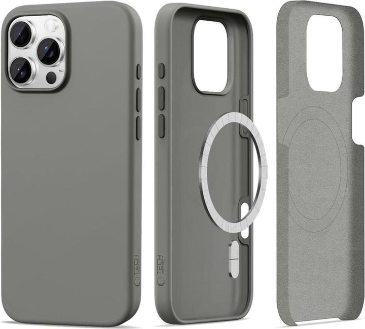 Tech-Protect Silicone MagSafe iPhone 16 Pro Case - Gray (Apple iPhone ...